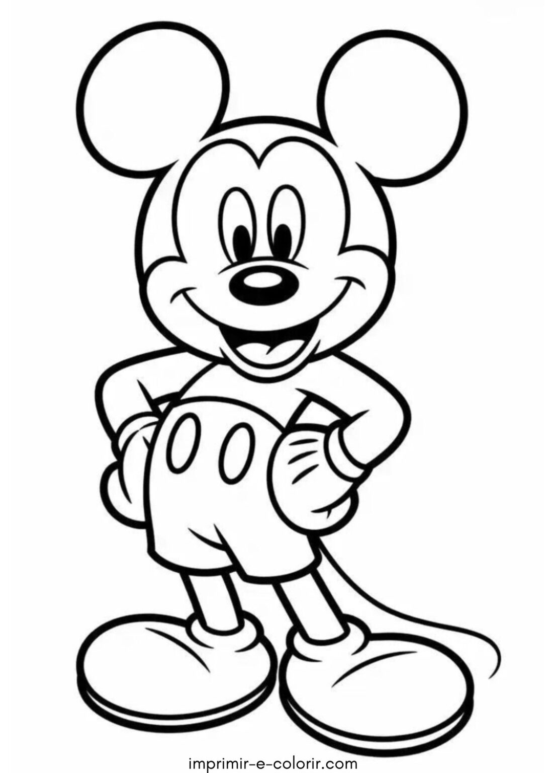 Desenho de Mickey Mouse para Colorir e Imprimir Grátis — Baixar em PDF ...