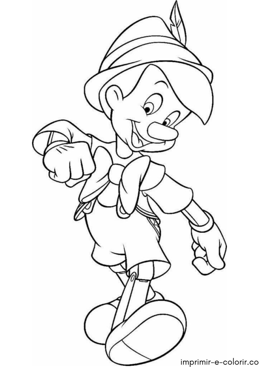 Desenho de Pinóquio para Colorir e Imprimir Grátis — Baixar em PDF e A4 ...